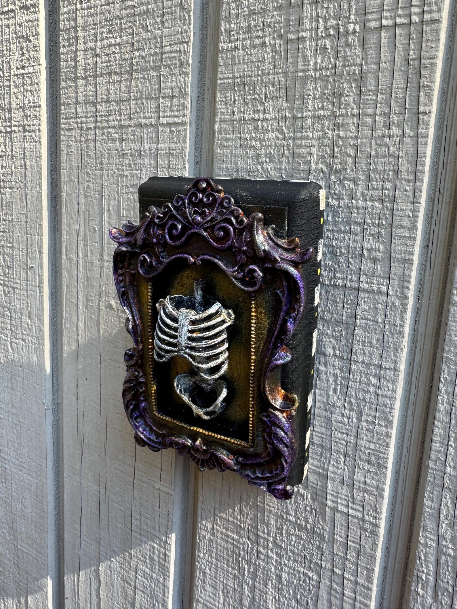 Hand Painted Skeleton Torso Shrine: Upcycled Assemblage Wall Decor - Etsy