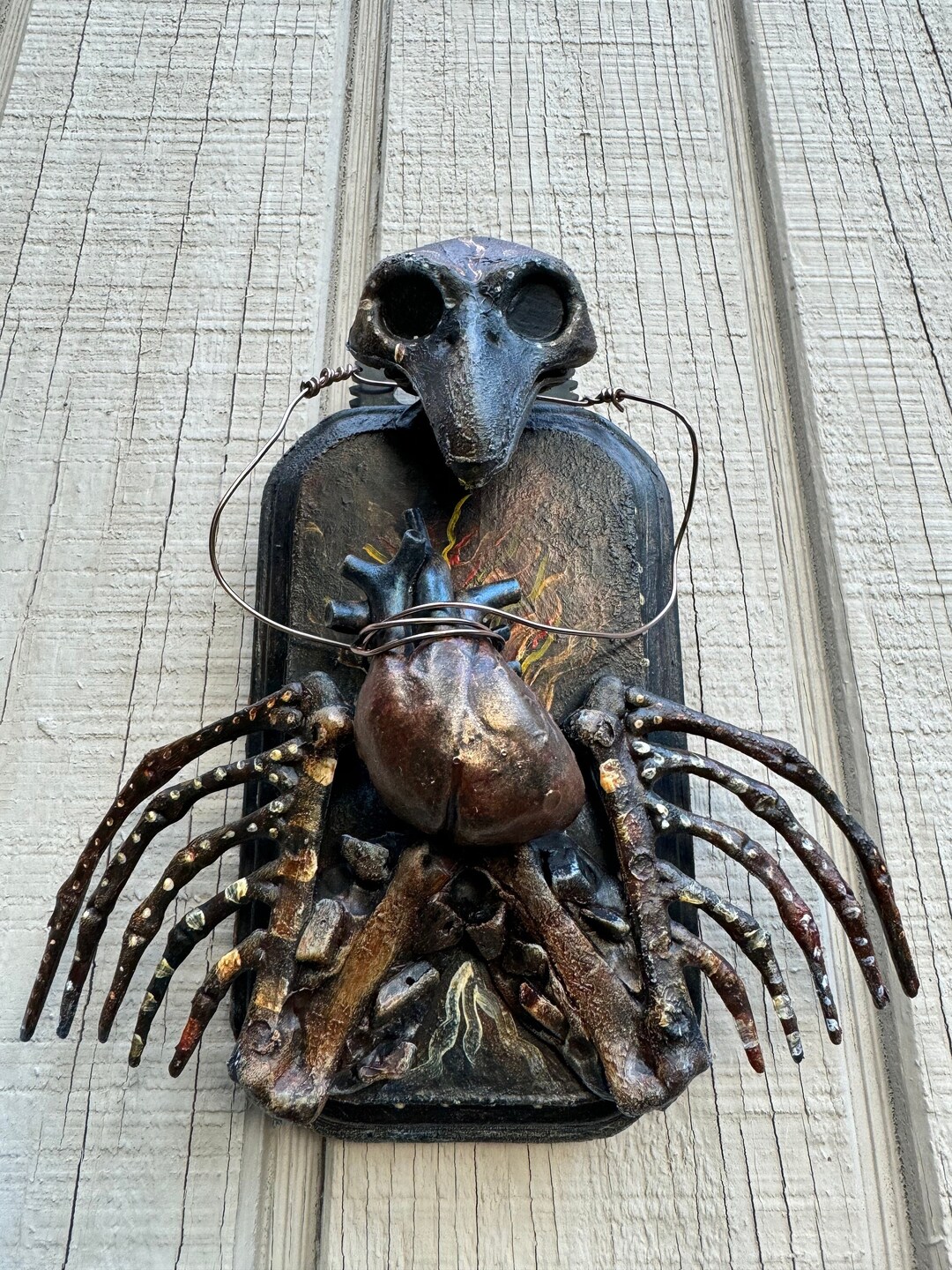 Heart and Crow Assemblage Anatomical Art Messages and Prophecy Found ...