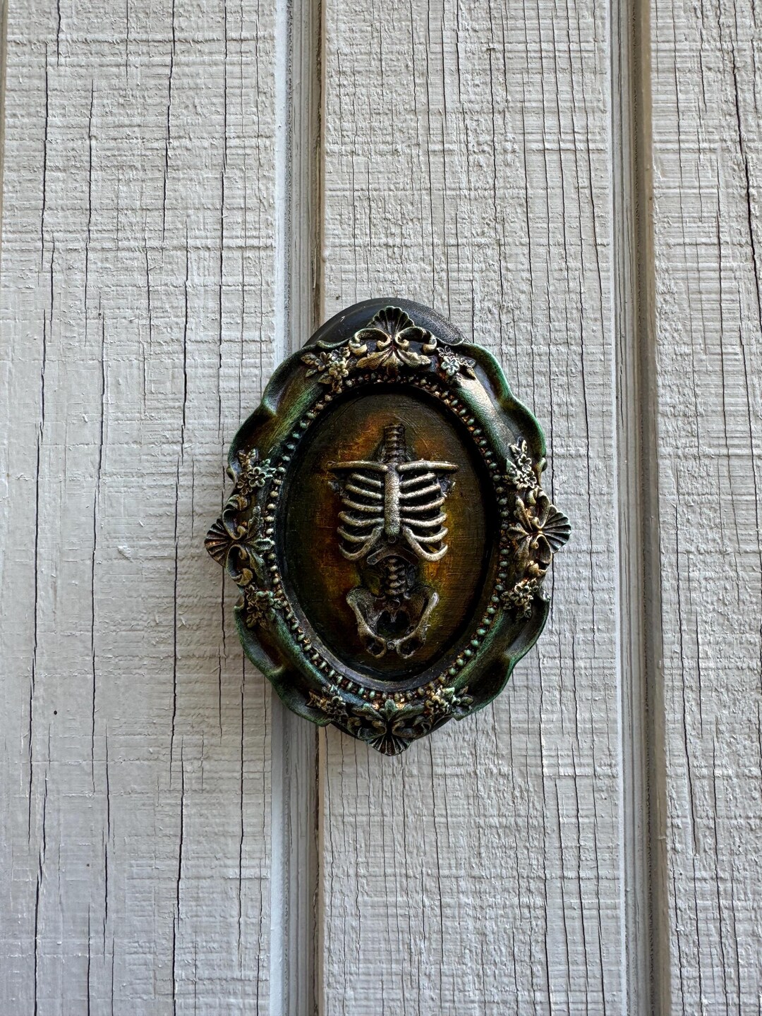 Hand Painted Skeleton Torso Shrine: Upcycled Assemblage Wall Decor - Etsy