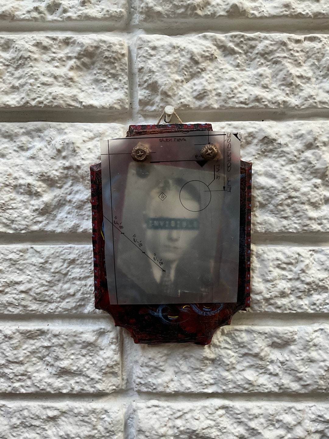 Altered Photo Shrine Found Object Portrait Collage Mixed Media Hand ...