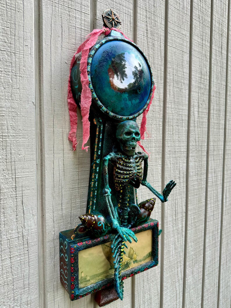 Unique Skeleton Mermaid Sea Shrine Found Object Sculpture Vintage ...