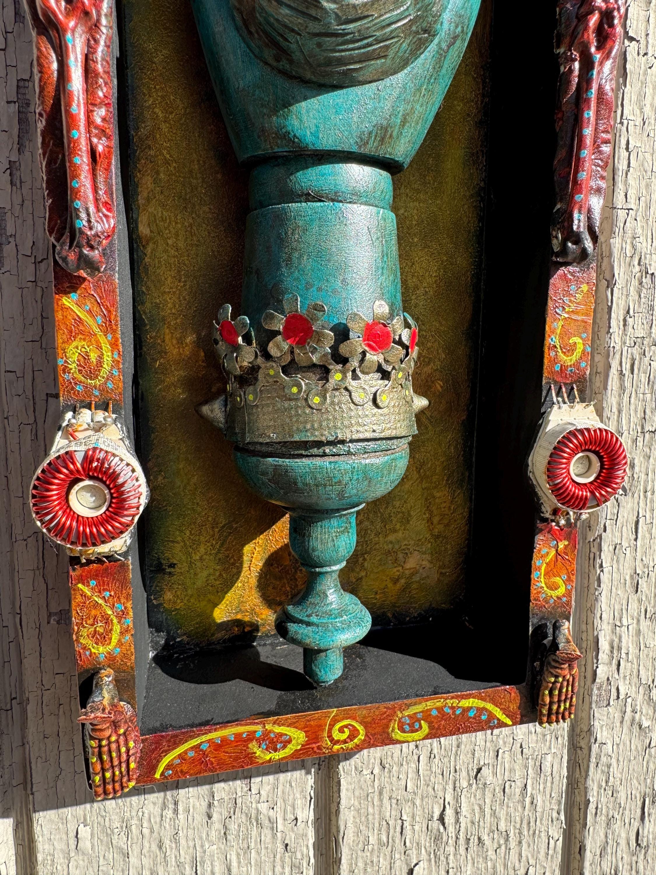 Hand of Protection Shrine: Mexican Folk Art-inspired Sculpture ...