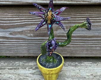 Freaky Flora Giant Eyeball Creepy Garden Scary Flower Assemblage Art ...