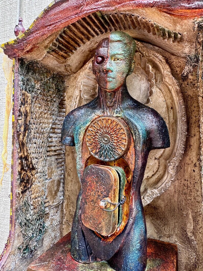 Patron Saint of Secrets OOAK Assemblage Shrine | Mixed Media Reliquary ...