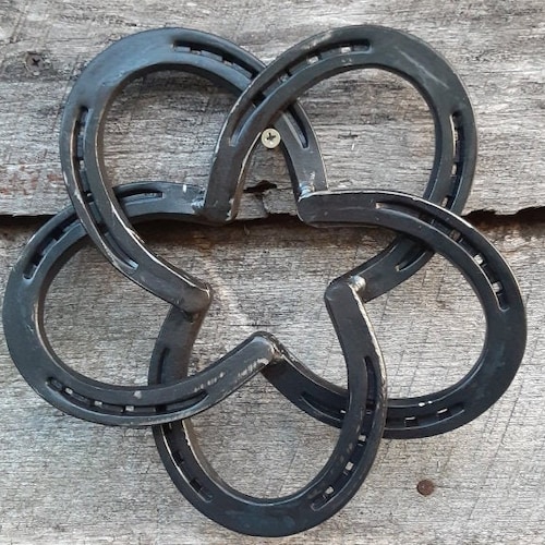 Horseshoe Wall Clock Horse Shoe Art Rustic Home Decor - Etsy