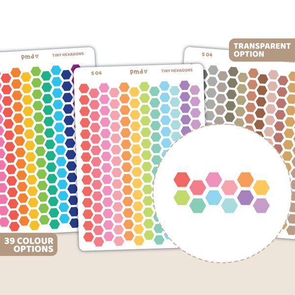 Hexagon Stickers - Etsy