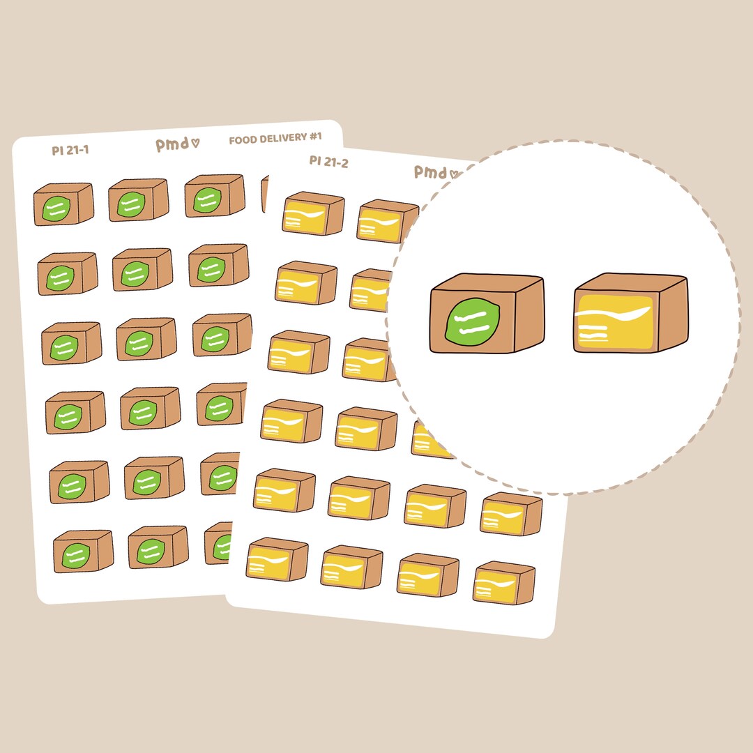 Food Delivery Stickers PMD Icons Planner Stickers PI21 - Etsy New Zealand