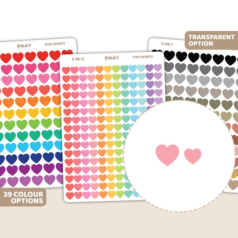 Stickers corazones - Etsy España