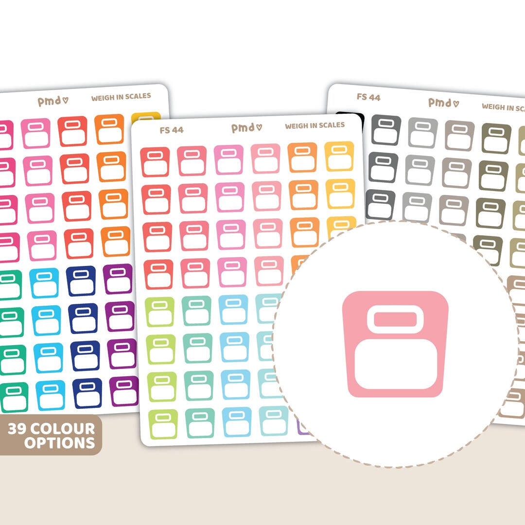 Weigh in Scales Stickers Planner Stickers FS44 - Etsy