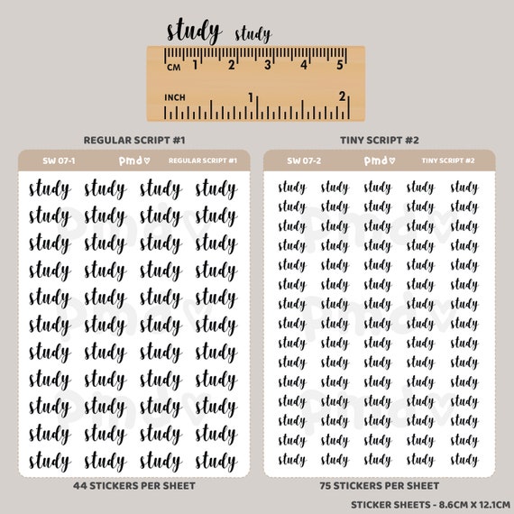 Craft Supplies & Tools Scrapbooking school planner stickers script ...