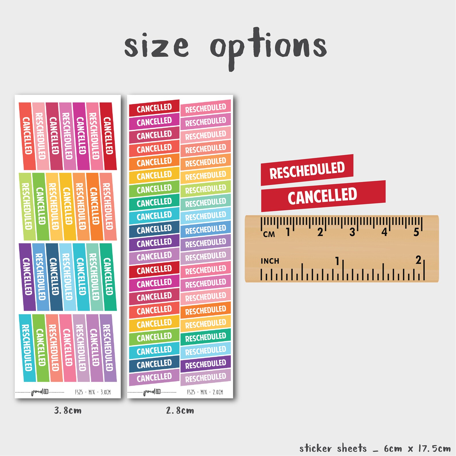 Cancelled/Rescheduled Stickers Planner Stickers FS25 | Etsy
