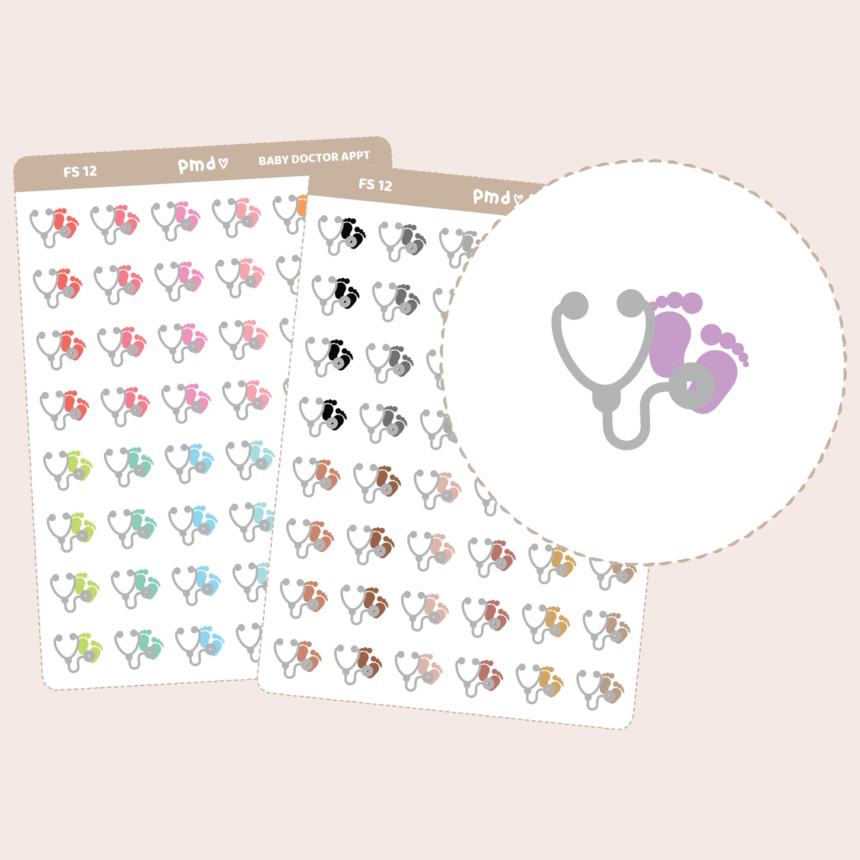 Baby Doctor Appt Stickers Planner Stickers FS12 | Etsy