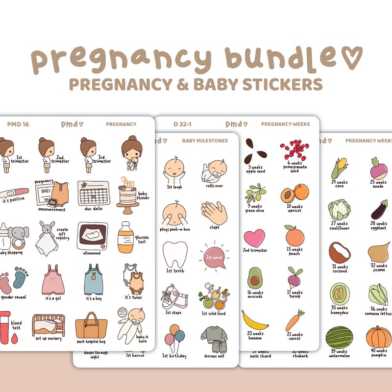 Pregnancy Stickers - Etsy