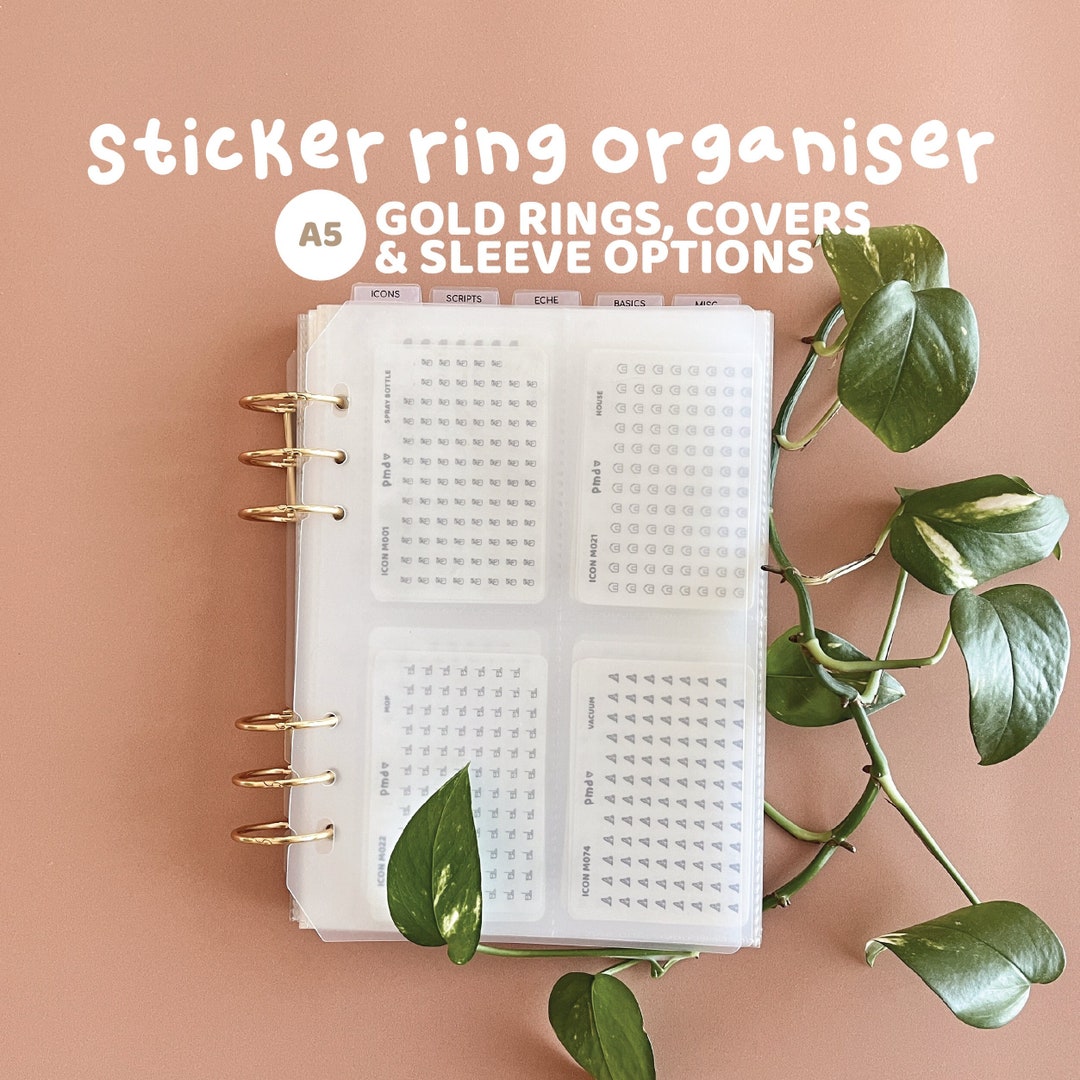 A5 PMD Ring Sticker Organiser Gold Ring Sticker Organiser - Etsy Australia