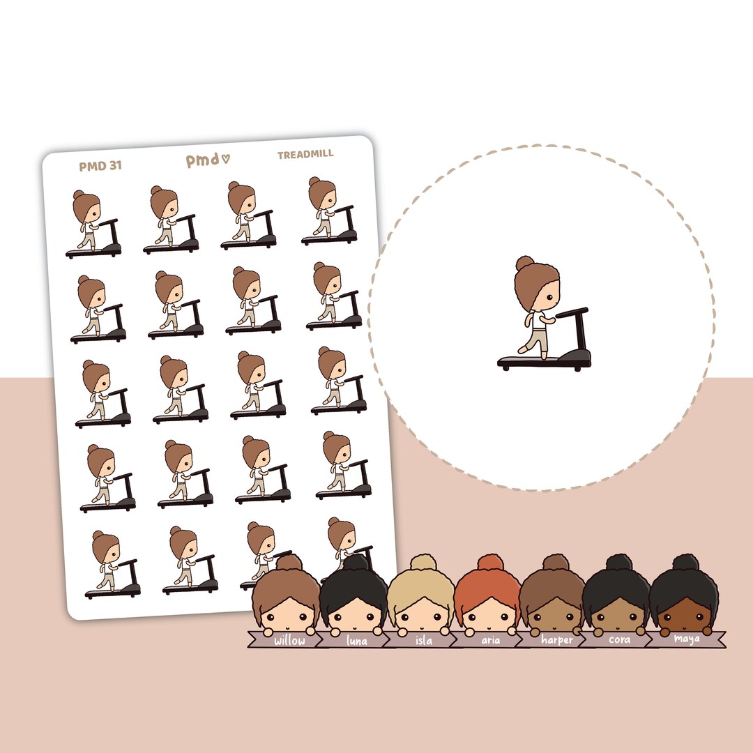 Treadmill Stickers PMD People Planner Stickers PMD31 - Etsy