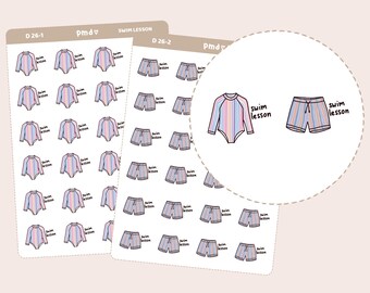 Swim Lesson Stickers | Etsy