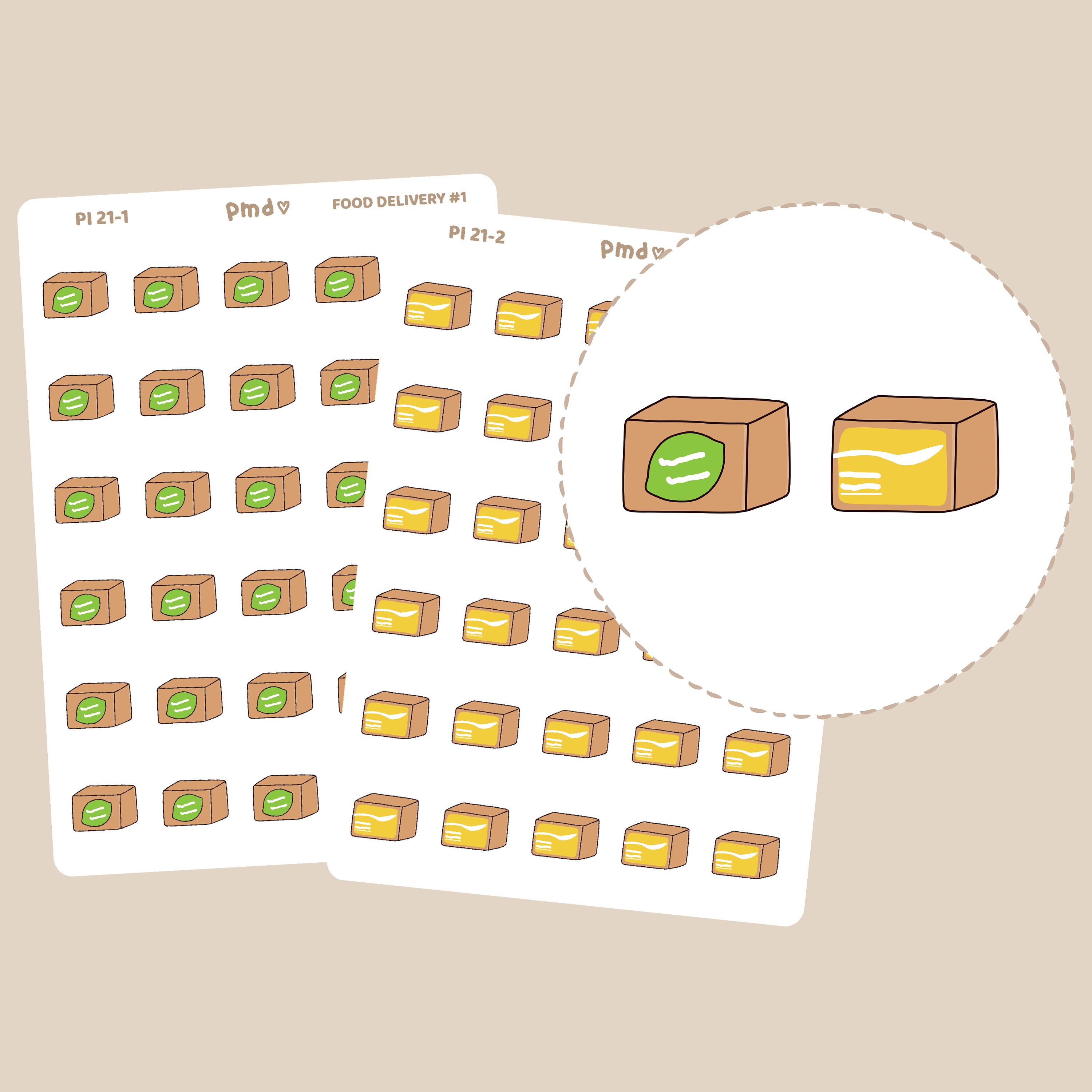 Food Delivery Stickers PMD Icons Planner Stickers PI21 - Etsy Australia