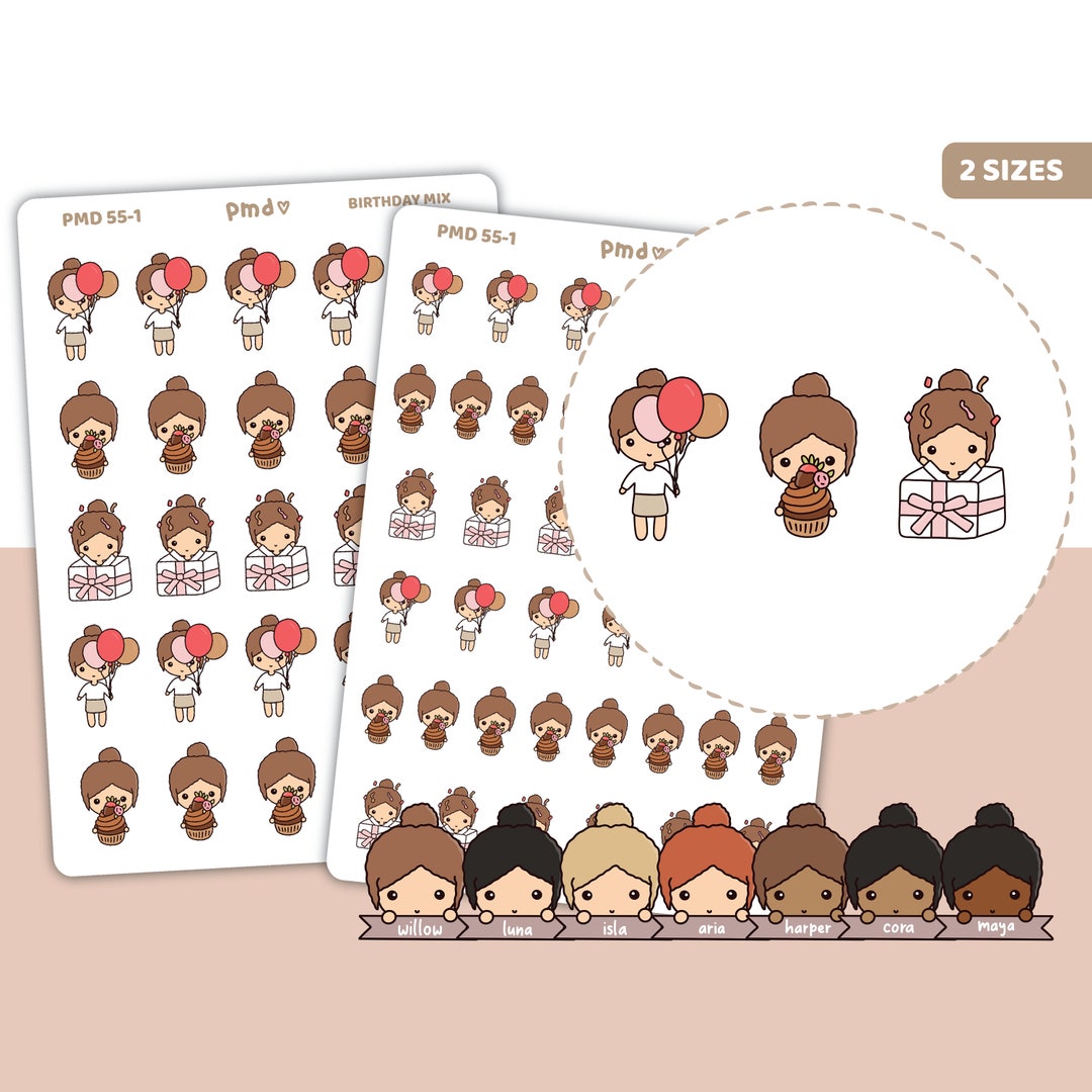 Birthday Stickers PMD People Planner Stickers PMD55 - Etsy