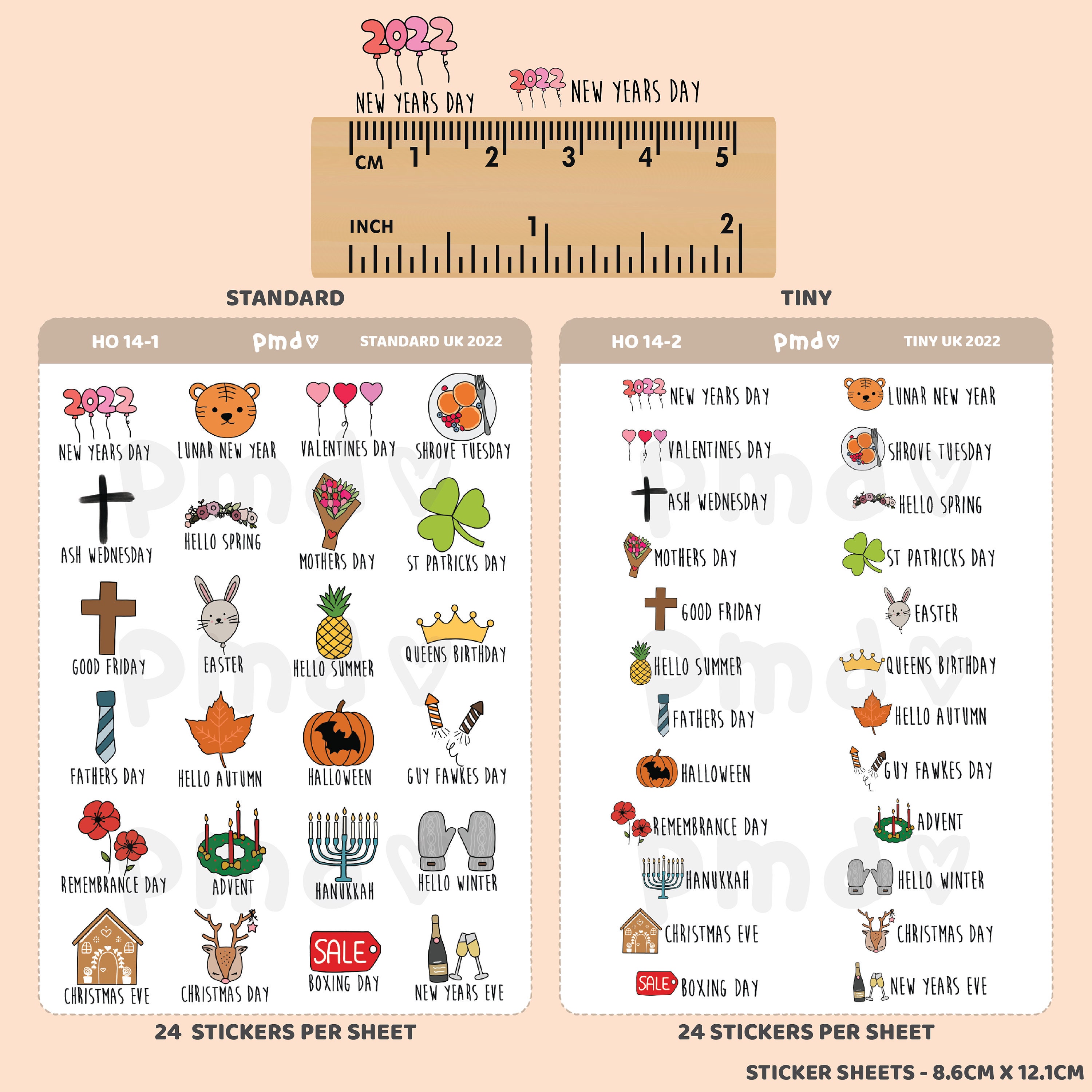 Circular date dot planner stickers 0,6cm Stickers, Labels & Tags Paper ...