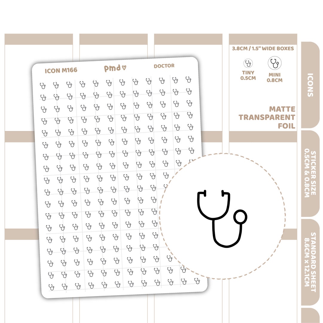 Doctor Dot Icon Stickers Planner Stickers 166 - Etsy