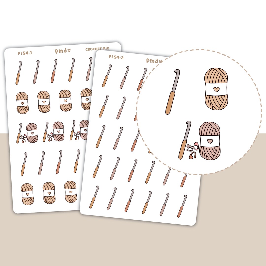 Crochet Stickers PMD Icons Planner Stickers PI54 - Etsy