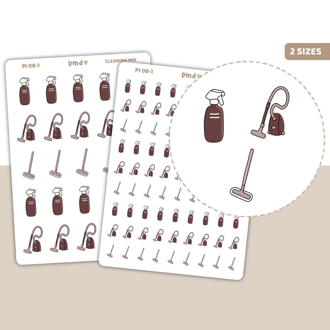 Cleaning Stickers PMD Icon Planner Stickers PI08 - Etsy Australia