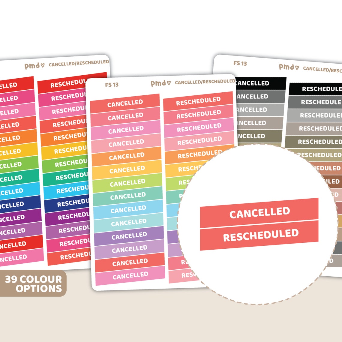 Cancelled/rescheduled Stickers Planner Stickers FS13 - Etsy Australia
