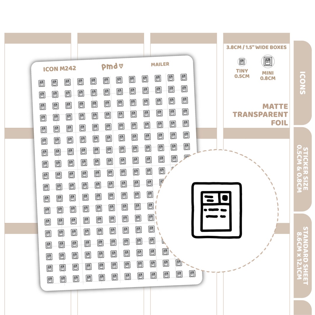 Mailer Dot Icon Stickers Planner Stickers 242 - Etsy