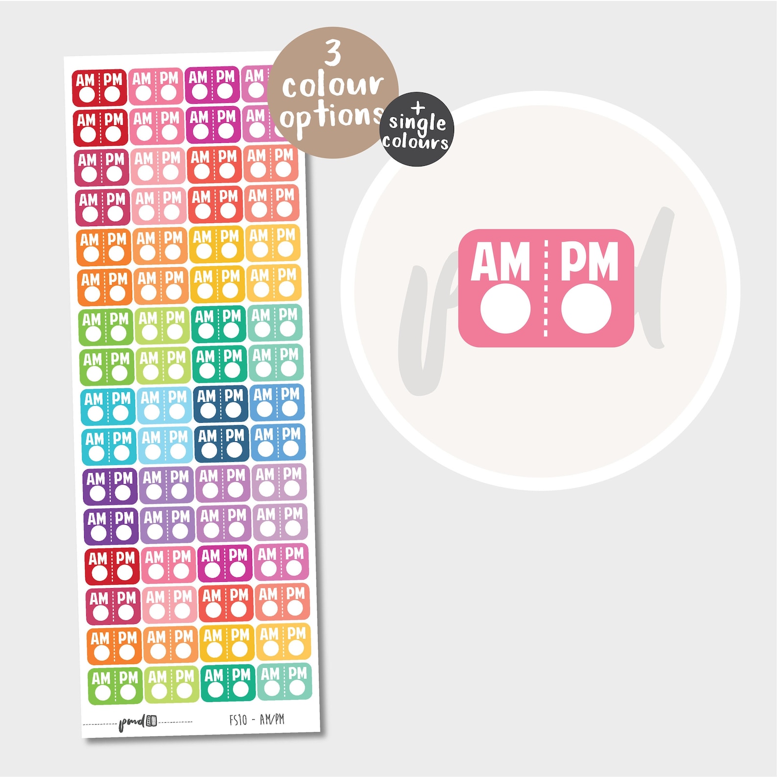 AM/PM Reminder Stickers Planner Stickers FS10 | Etsy