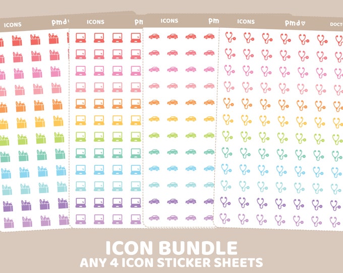 Functional & Hand Drawn Planner Stickers by pmdstickers on Etsy