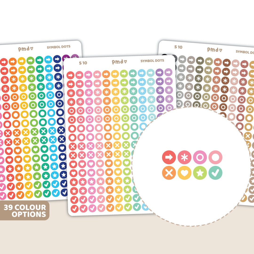 Tiny Symbol Dot Stickers Planner Stickers S10 - Etsy
