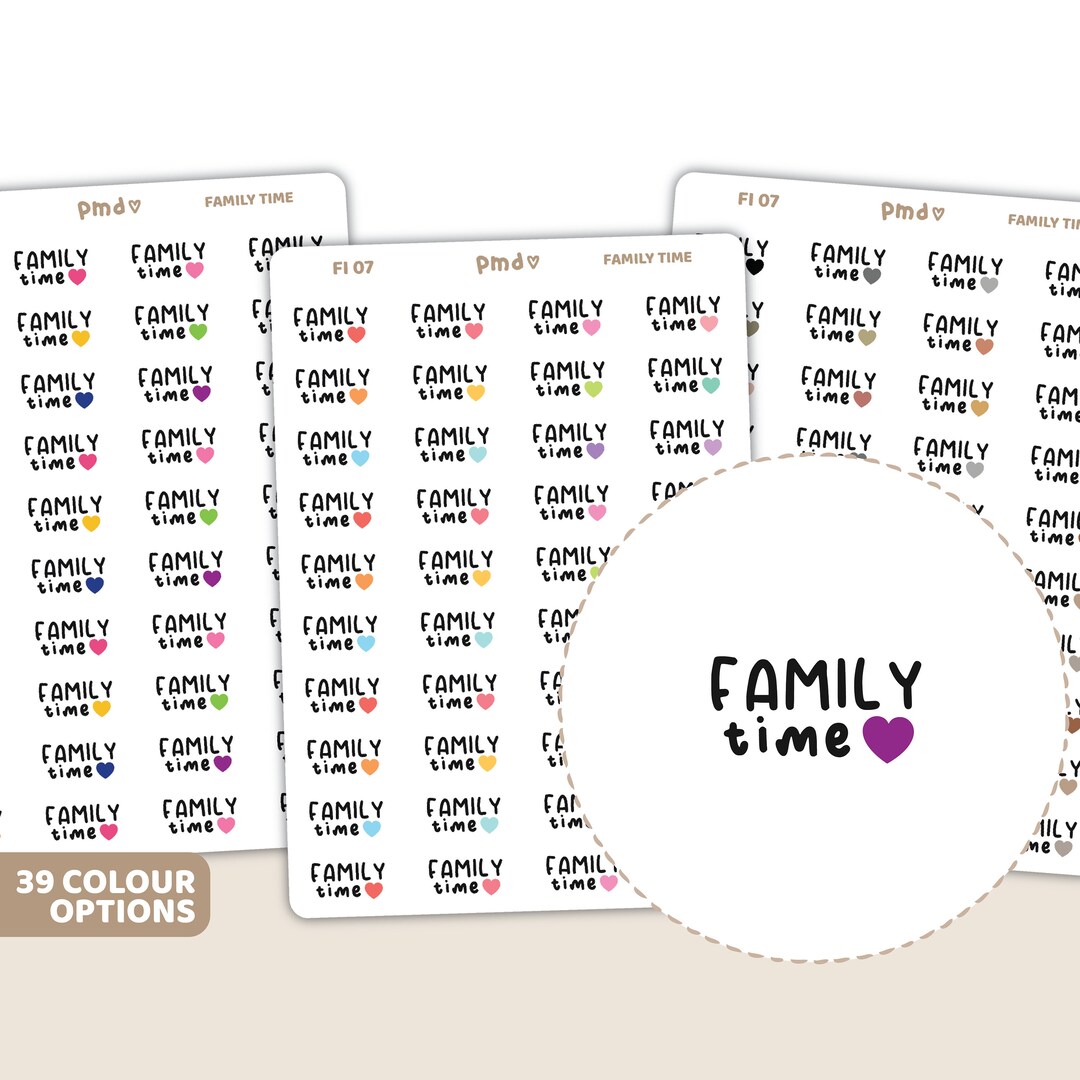 Family Time Stickers Planner Stickers FI07 - Etsy