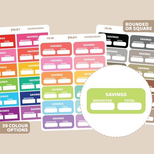 52 Week Savings Challenge Stickers Planner Stickers FS07 - Etsy Australia