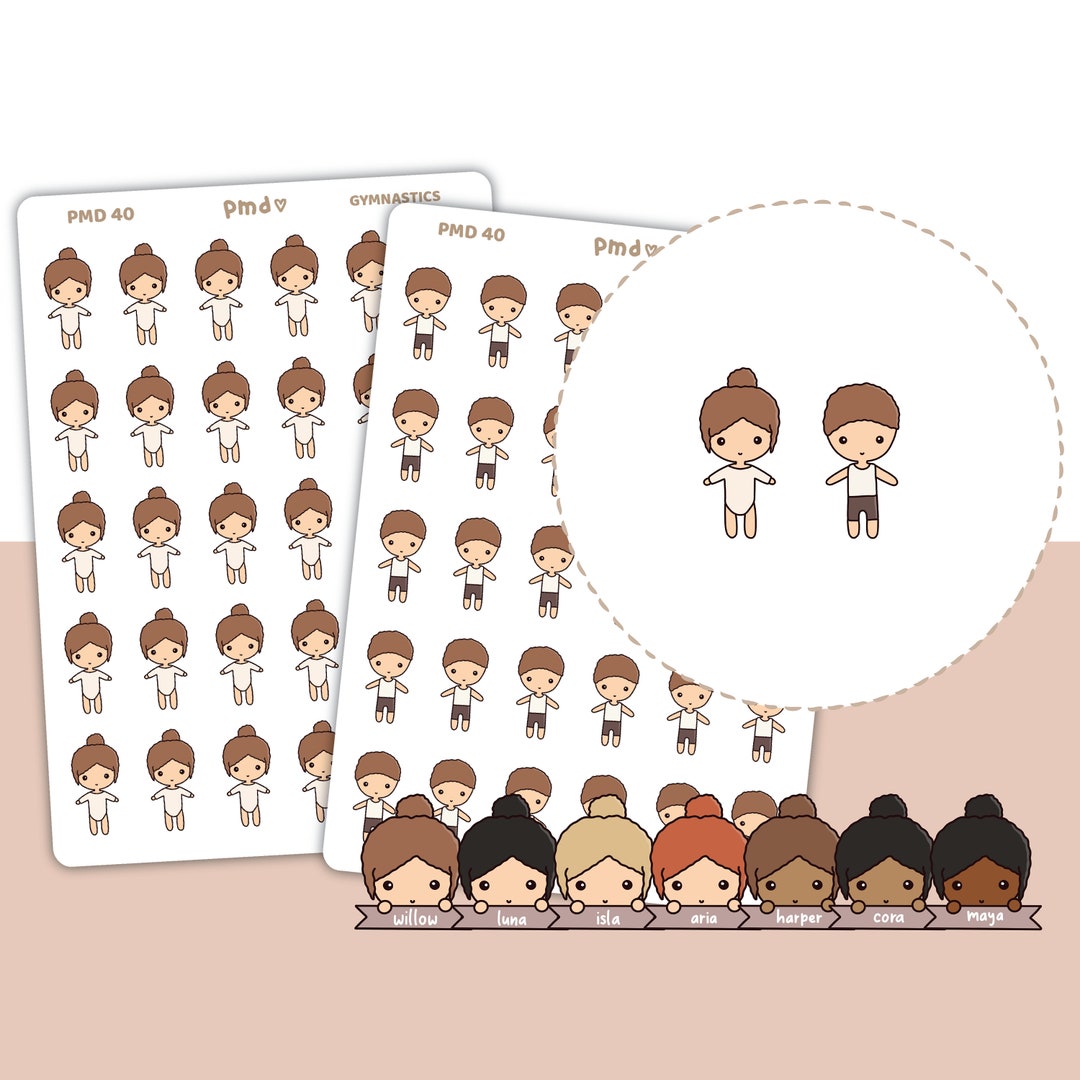 Gymnastics PMD People Stickers Planner Stickers PMD40 - Etsy