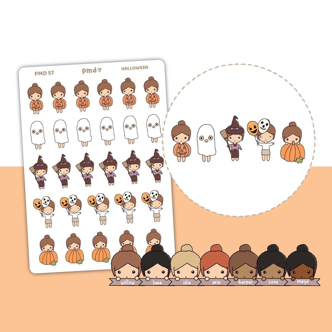 Halloween Stickers PMD People Planner Stickers PMD57 - Etsy