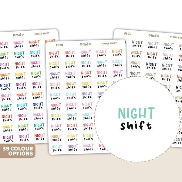 Night Shift Planner - Etsy