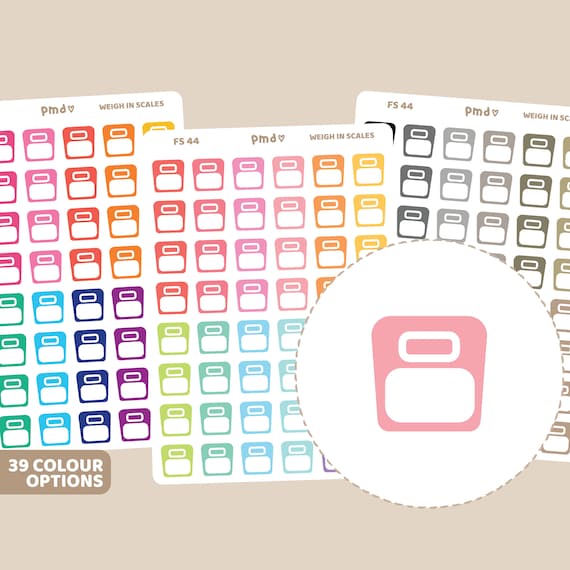 Weigh in Scales Stickers Planner Stickers FS44 | Etsy