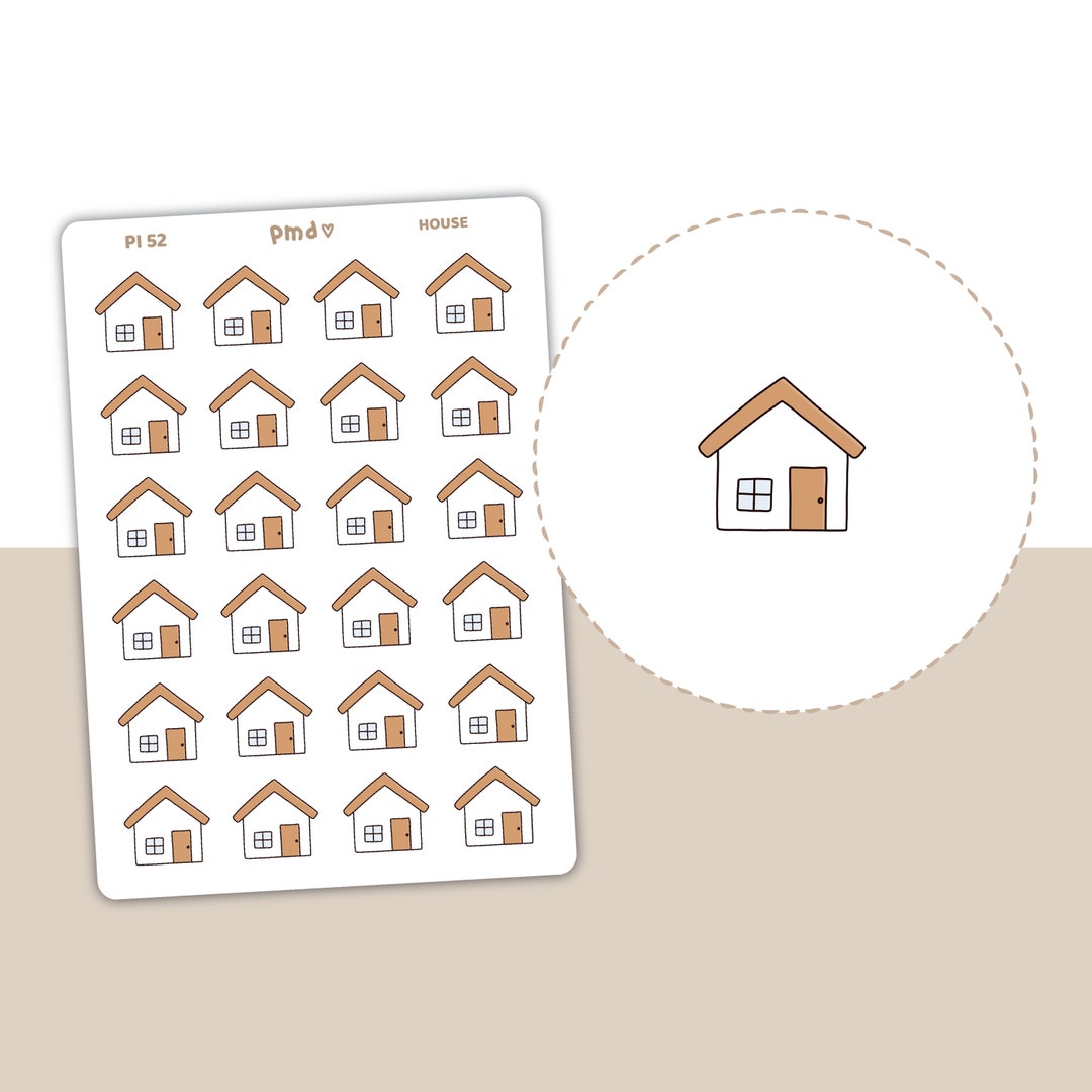 House Stickers PMD Drawn Icons Planner Stickers PI52 - Etsy