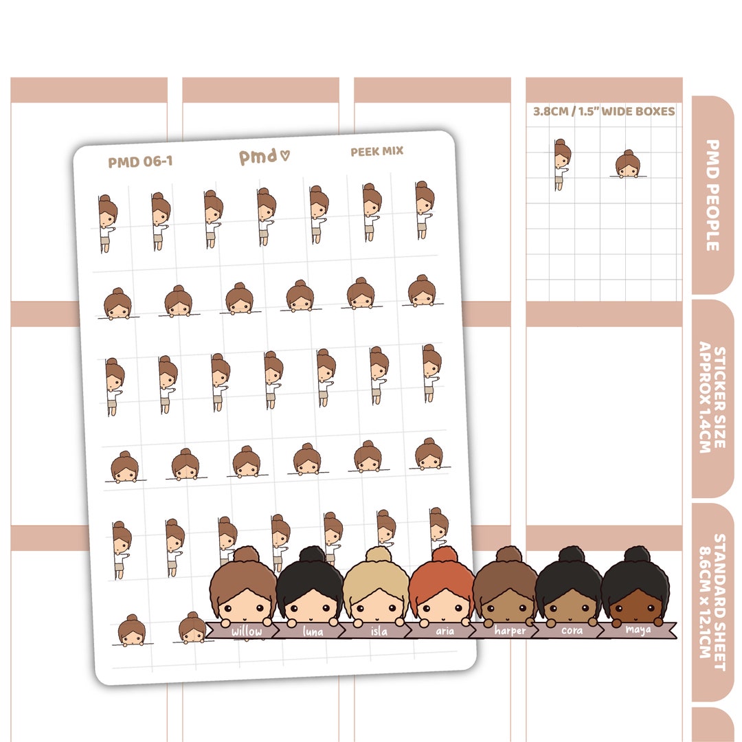 Peek Stickers PMD People Planner Stickers PMD06 - Etsy
