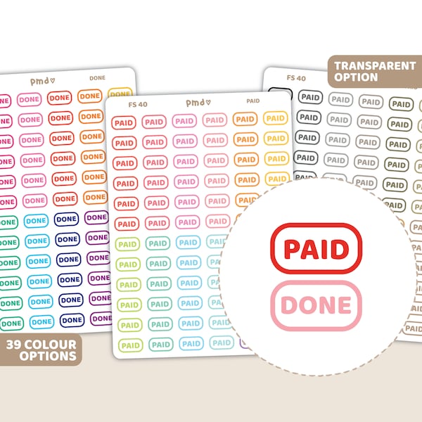 Paid Stickers - Etsy