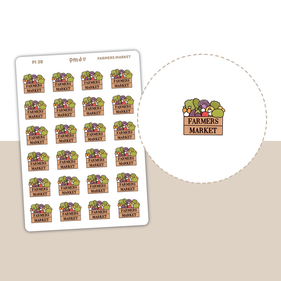 Farmers Market Stickers PMD Icons Planner Stickers PI38 - Etsy Australia