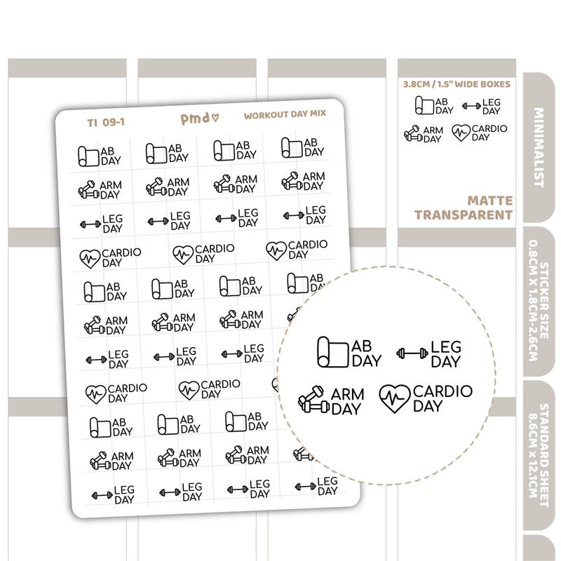 Workout Stickers - Etsy