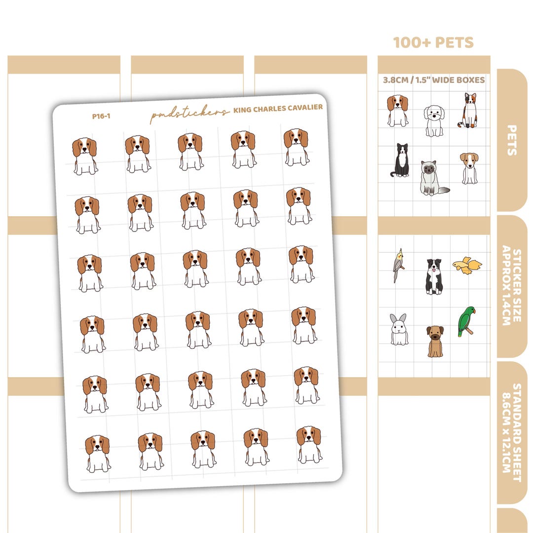 Pet Stickers | 100+ Pet Options | Custom Pet Planner Stickers | PET - Etsy