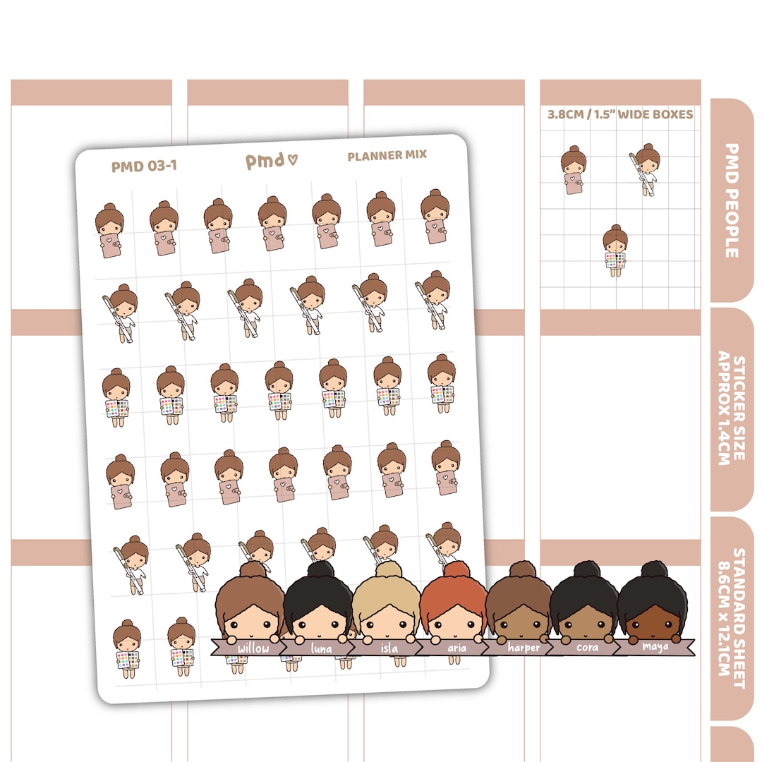 Planner Stickers | PMD People Planner Stickers | PMD03 - Etsy