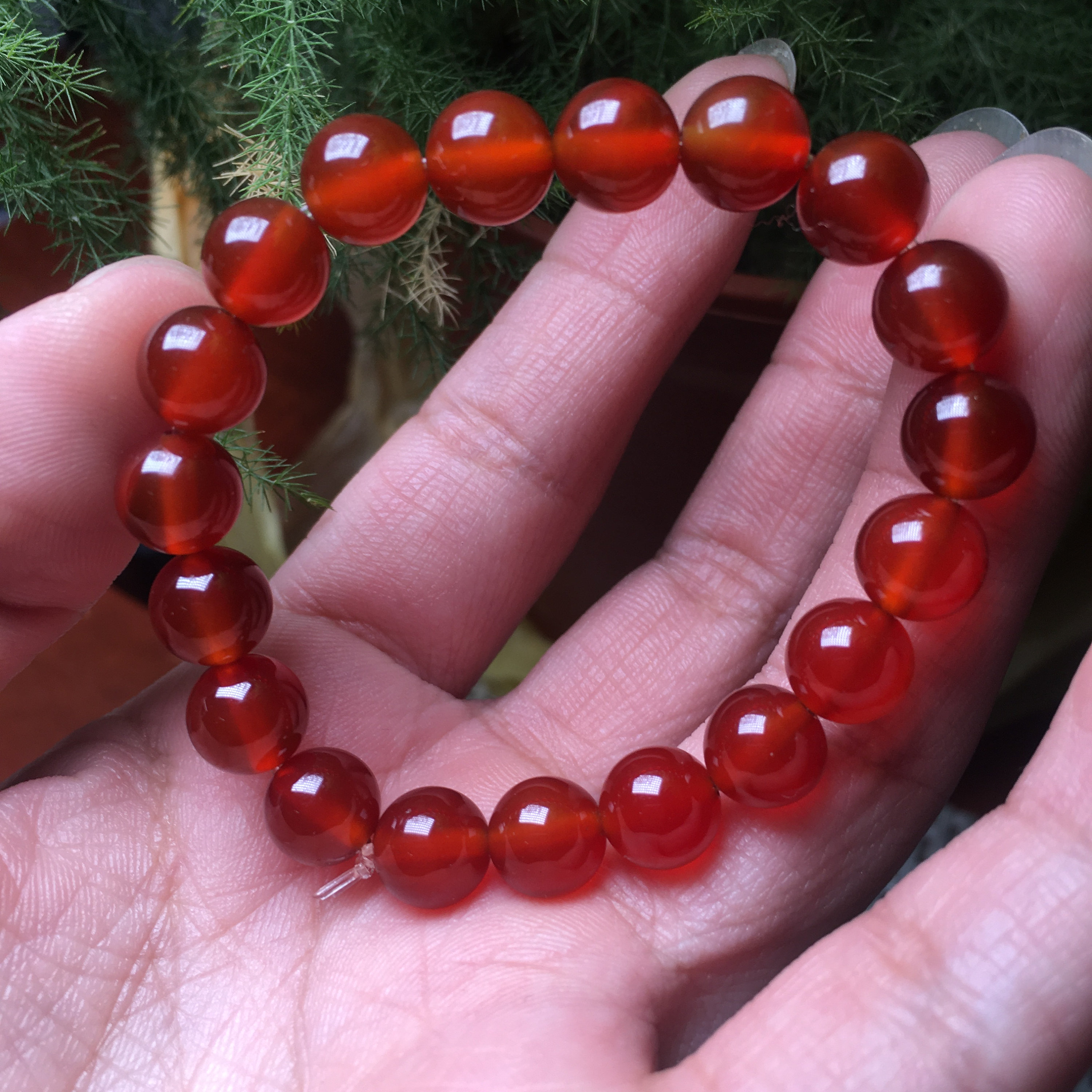 Natural aaa red agate bracelet 8MM beads exquisite bracelet | Etsy