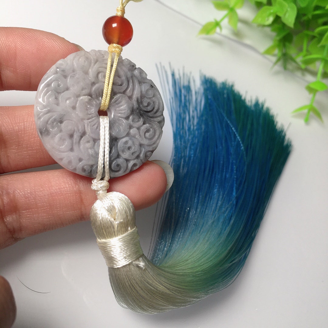 Natural Emerald Security Fastener, Two color Luck Chinese Node Flow ...