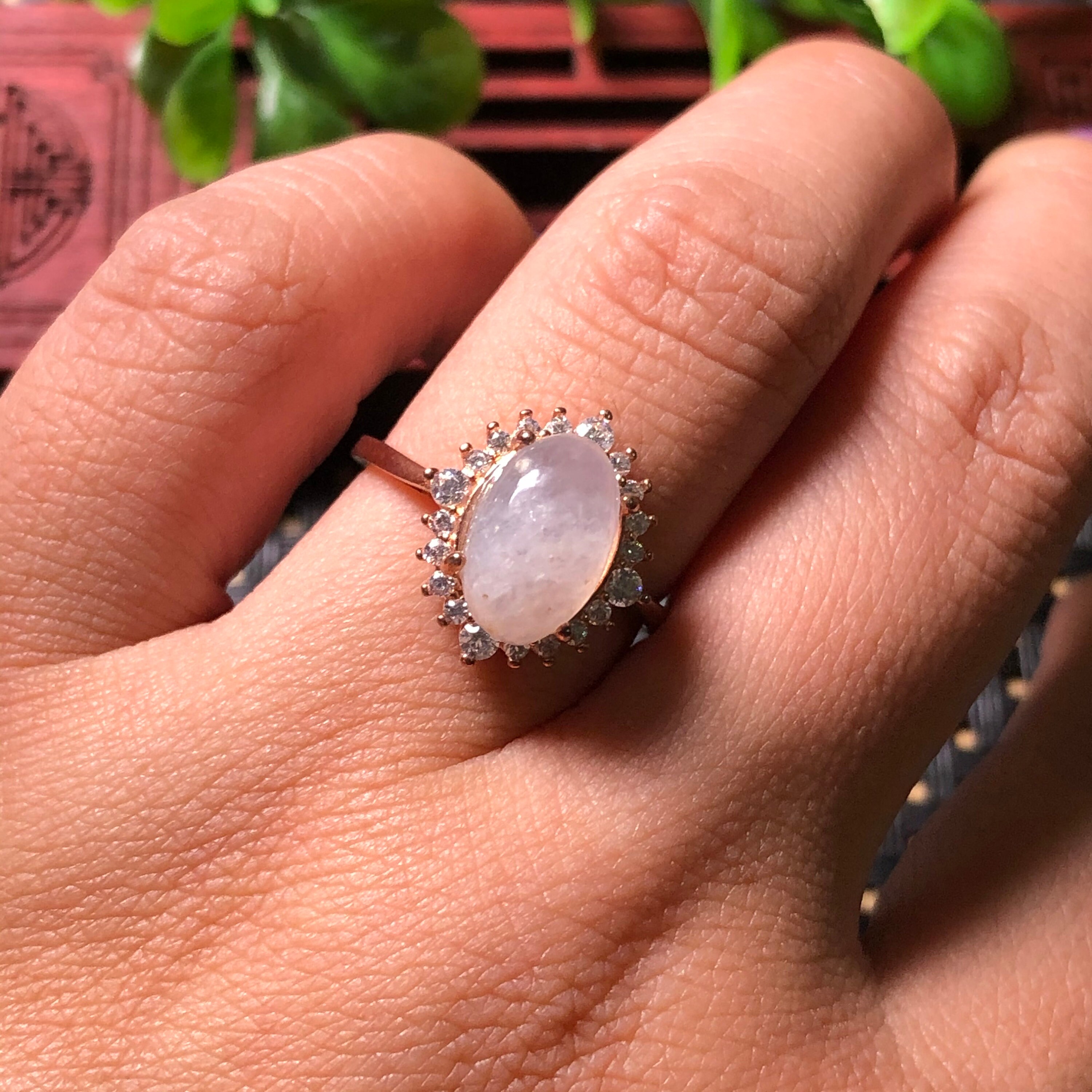 Natural Ice White Jade Jade Inlaid S925 Silver Ring Size Can | Etsy