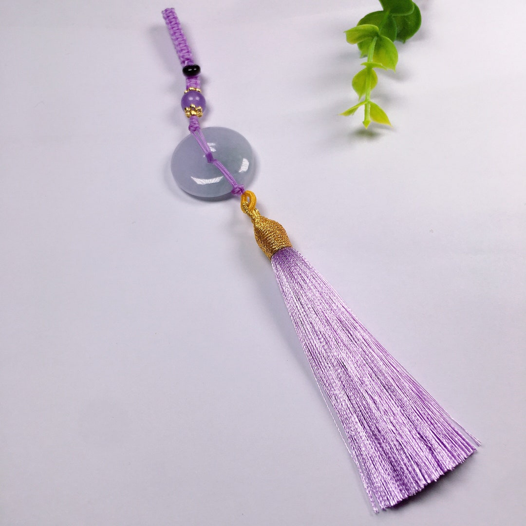 A Natural Jade and Hand-woven Jade, Pink Tassels, Exquisite Car ...