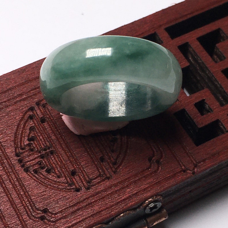 Anillo verde jade natural anillo de jade jade en forma de - Etsy México