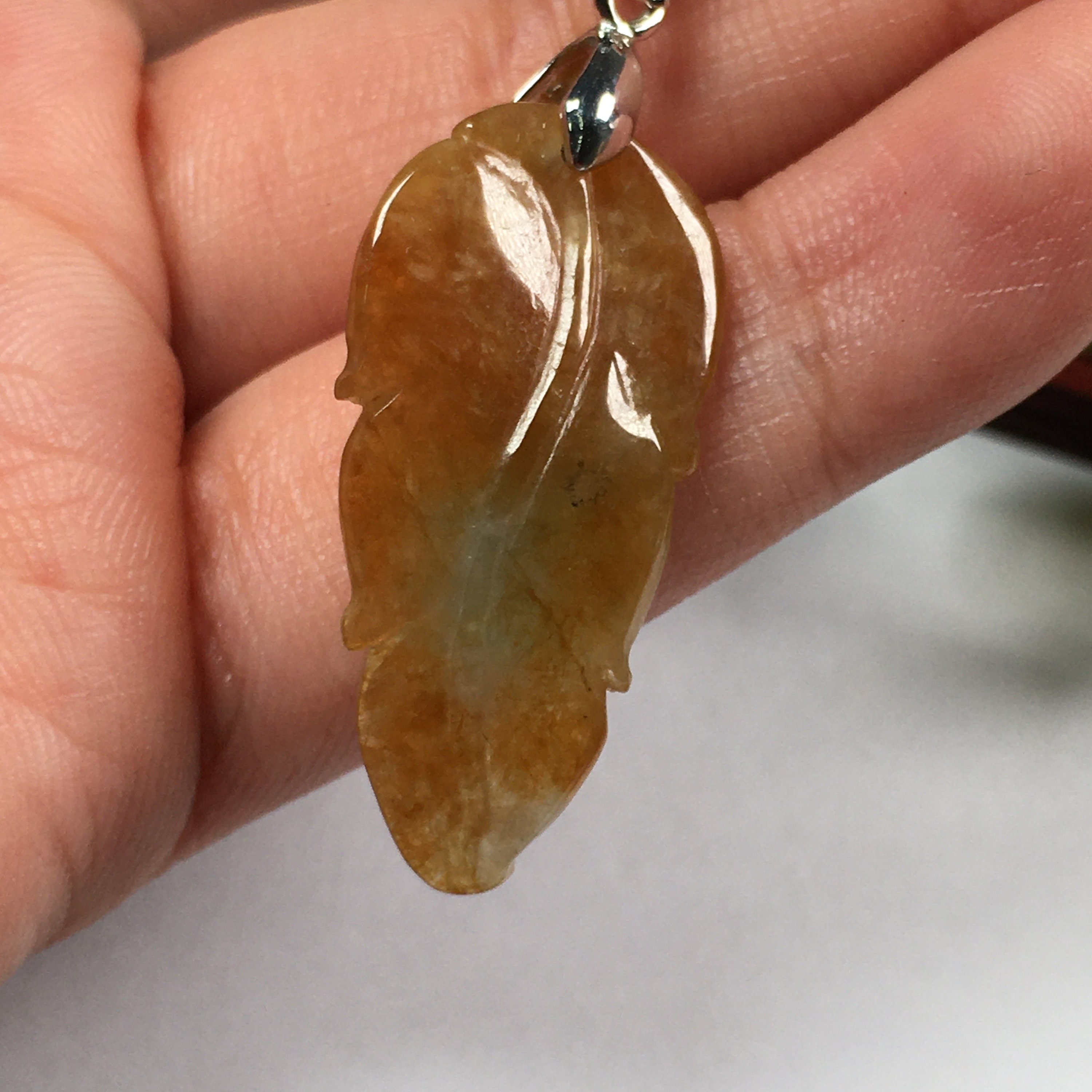 Natural AAA Yellow Jade Jade Beetle on the Leaf | Etsy